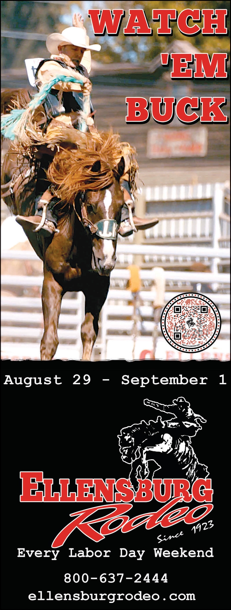 Watch 'Em Buck, Ellensburg Rodeo, Ellensburg, WA